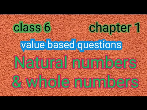 Value based questions class 6 solved chapter 1 natural numbers and whole numbers