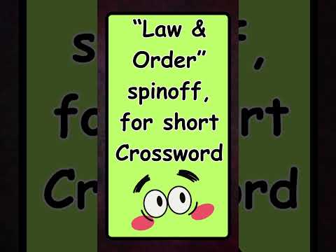 “Law & Order” spinoff, for short NYT Crossword Clue Answer #nytmini #nytminianswers #braingames