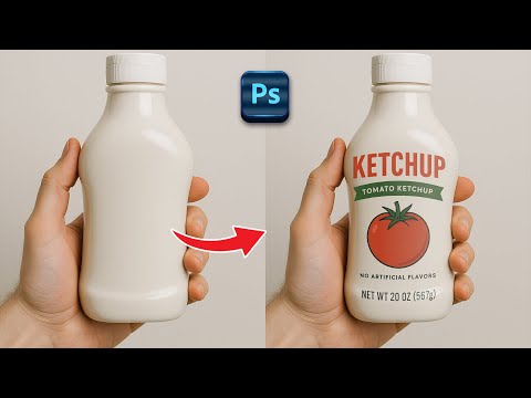 How to Create Bottle Label Mockup Adobe Photoshop Tutorial