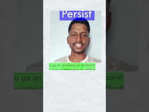 Persist meaning