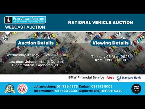 National Repossessed Vehicle Auction – Webcast Only | Standard Bank, BMW, ABSA