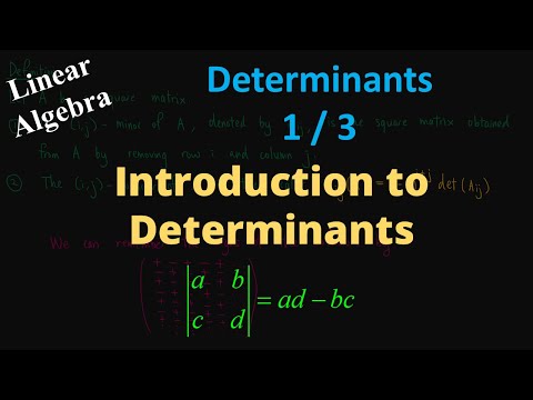 Introduction to Determinants | How to remember determinants easily and compute them faster