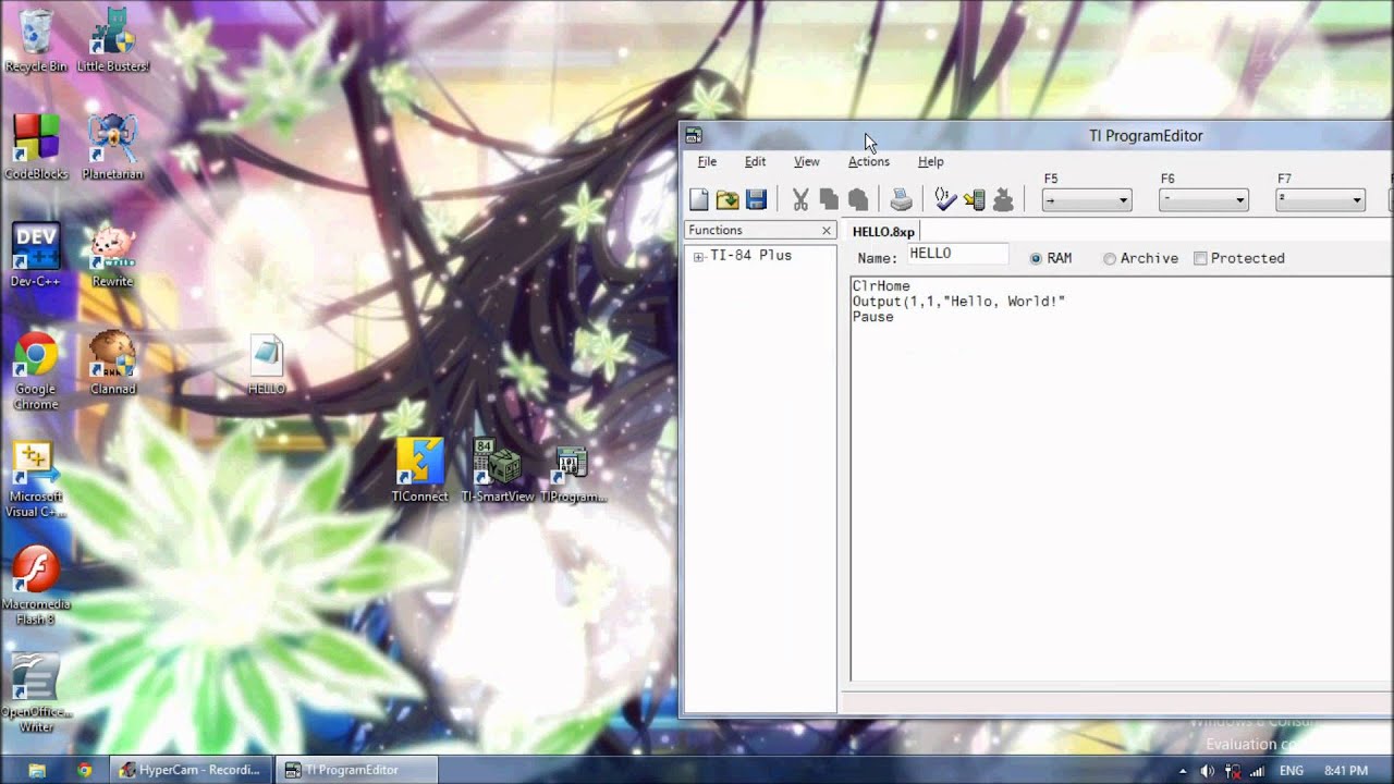 TI-BASIC Tutorial 1 - Hello, World!