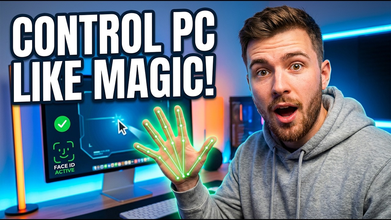 Control Your PC with Just Fingers AI Hand Tracking + Face ID Python + OpenCV