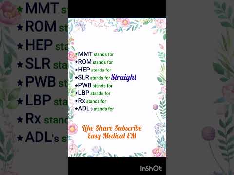 Common PT abbreviations you should know #abbreviation #shorts #youtubeshorts