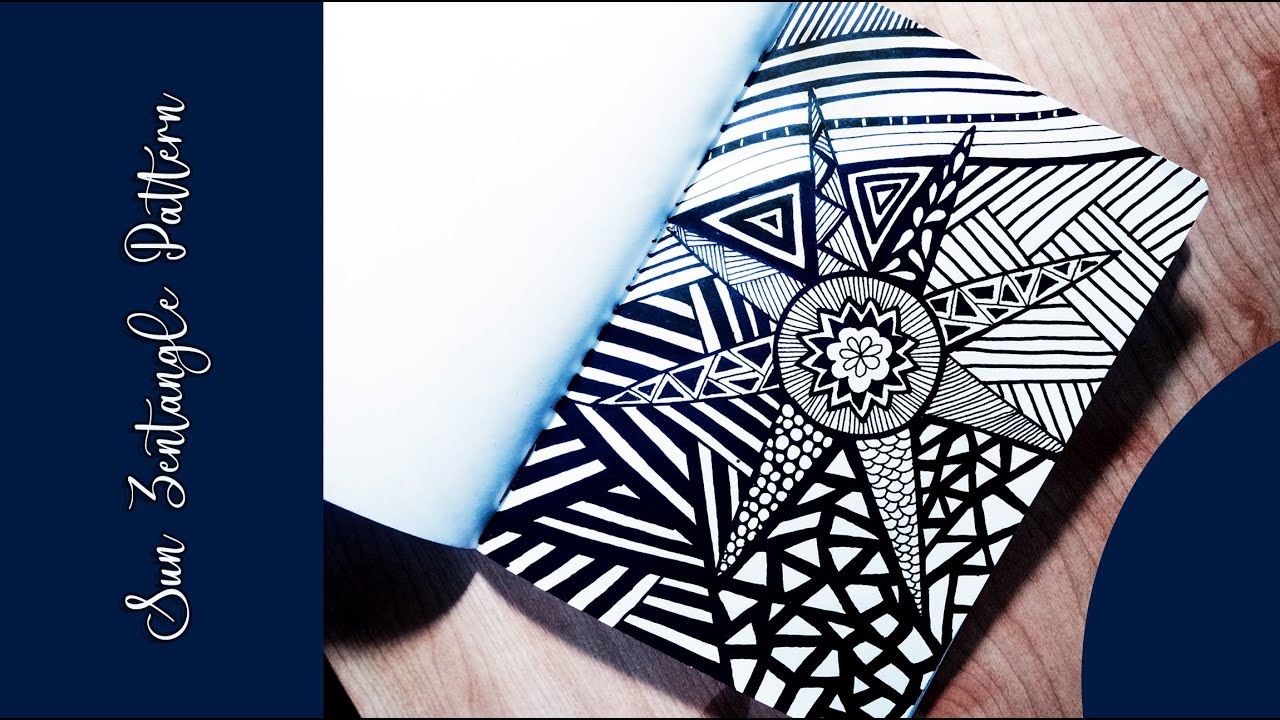 Sun Zentangle Pattern | Relaxing & Easy Step-by-Step Drawing Tutorial