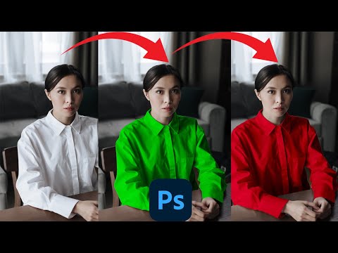 How to change the color of white clothes in photoshop❤