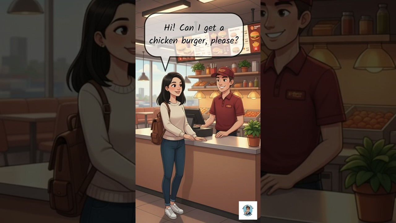 🍔 Ordering Food at a Fast Food Restaurant – English for Everyday Situations #learnenglish