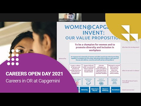 Careers in OR at Capgemini - Careers Open Day 2021