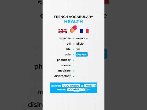Health French Vocabulary 🇫🇷