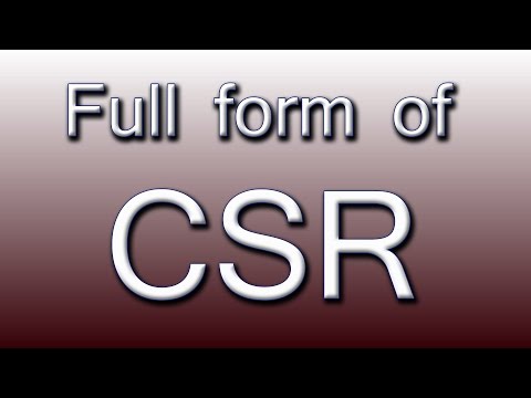 Full form of CSR