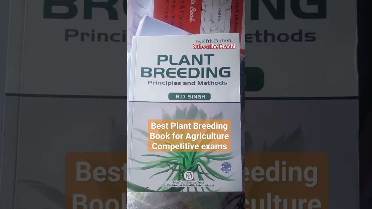 Plant Breeding Principles and Methods by BD Singh Book #krashi #agriculture #agricultureeducation