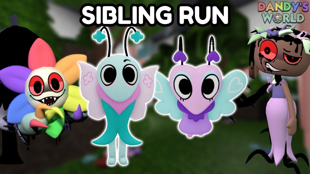 BUTTERFLY SIBLING Duo Run On Dandy's World!