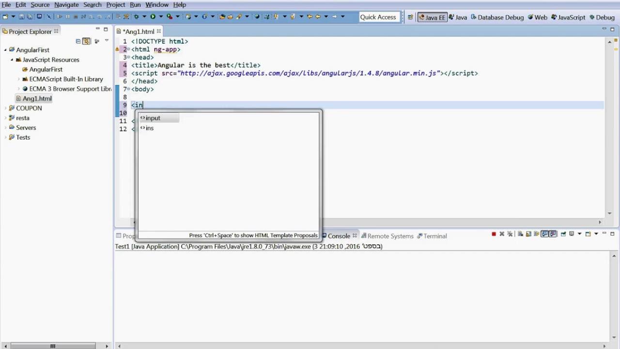 print text to the screen AngularJs