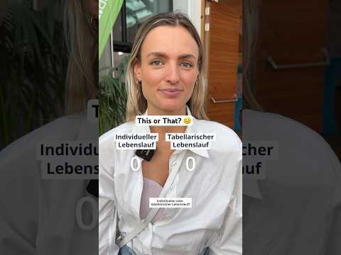 Lebenslauf: individuell oder tabellarisch? 🤨 Wir haben HR-Expert*innen gefragt! #lebenslauf