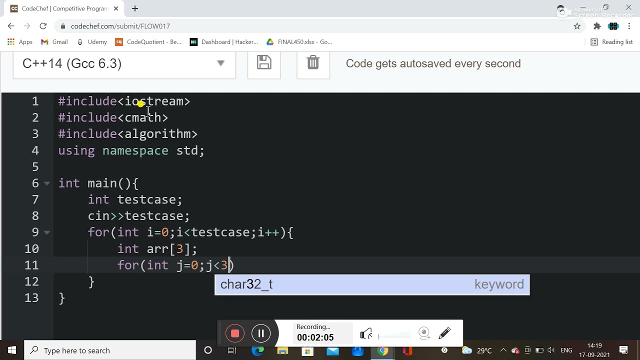SECOND LARGEST (FLOW017)- CODECHEF SOLUTION IN C++ ||C++ TUTORIAL FOR BEGINNER