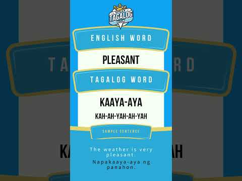 What is "Pleasant" in Tagalog? #speaktagalognow