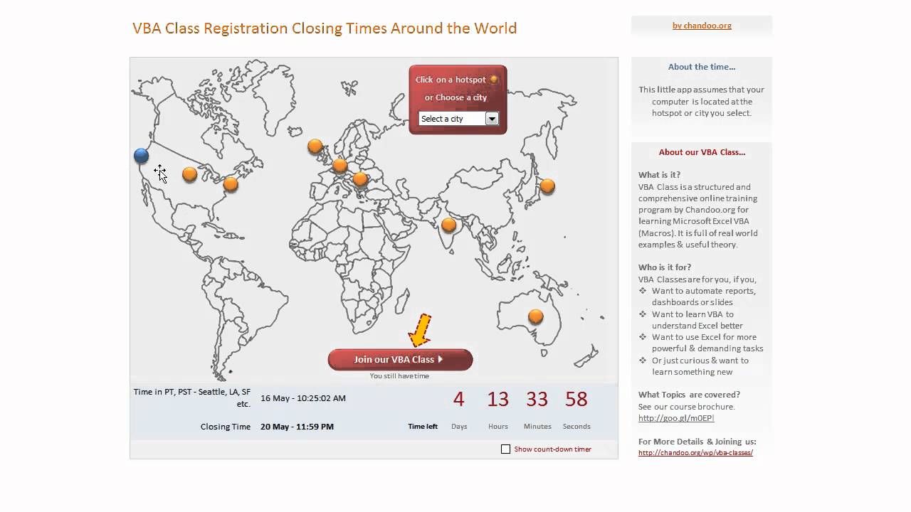 Countdown Timer in VBA - Demo