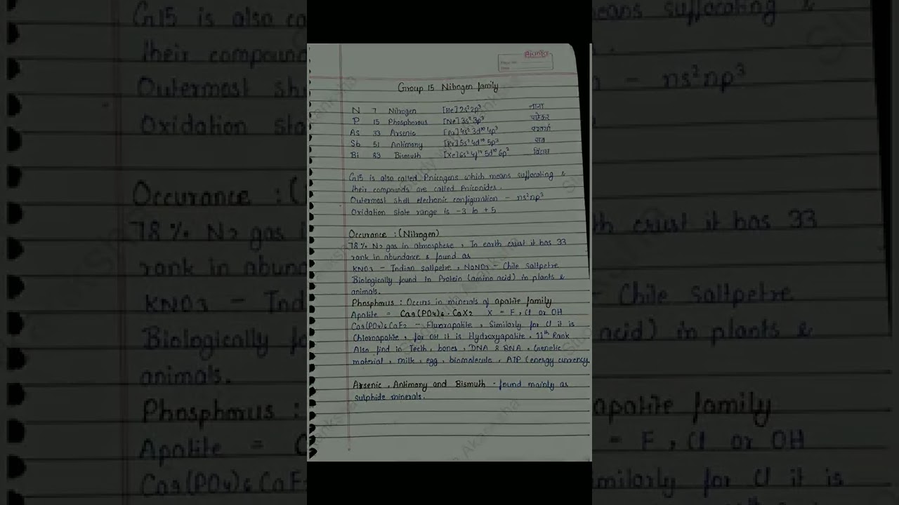 Class 12 chemistry notes | P block elements | pdf link in the description | CBSE | JEE | NEET