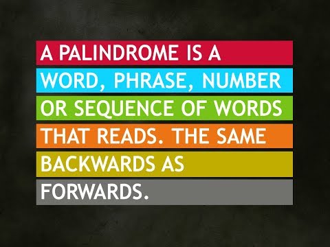 Single Word Palindromes and baby names 2020