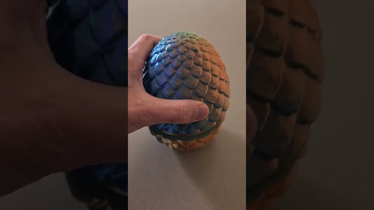 Massive Multicolor Silk 3D Printed Dragon Egg with Dragon Inside | Stunning 3D Print Reveal!