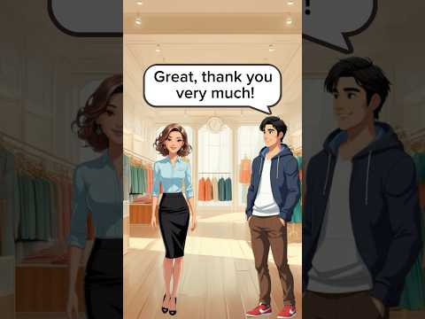 Everyday English: Dialogue in a clothing store. #english #englishforbeginners