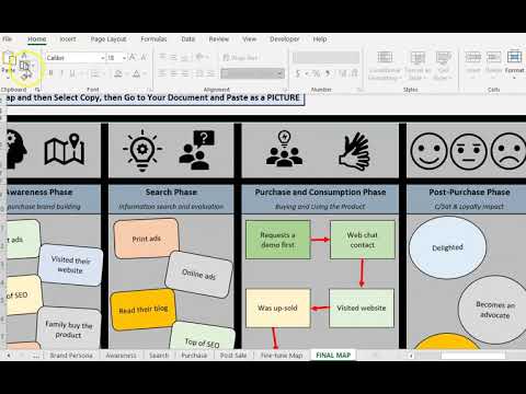 Using the Customer Journey Map Excel Template