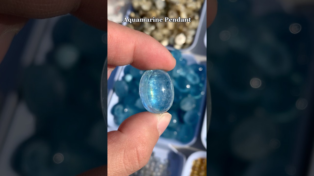 Aquamarine pendant😍 #crystals #gemstone #jewelry