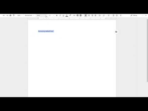 Set the default font on Google Docs