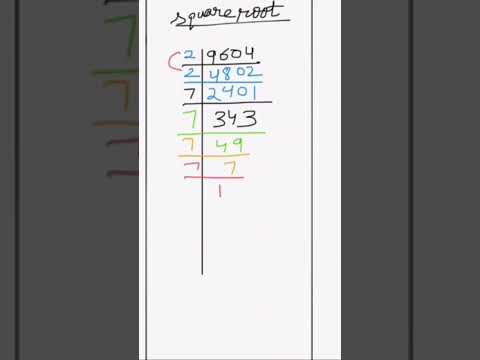Square root of 9604 by prime factorisation