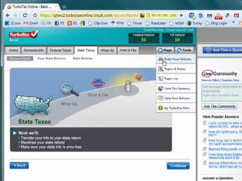 Using the tools in TurboTax
