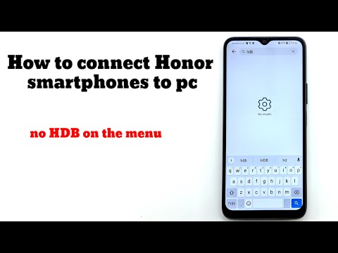 How to connect Honor smartphones to pc no HDB