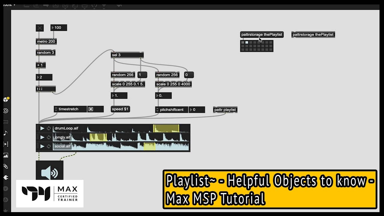 Playlist~ - Helpful Objects to Know - Max MSP Tutorial