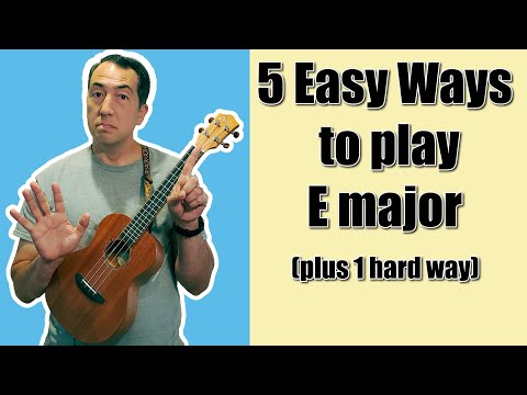 5 Easy Ways To Play E major chord on ukulele - beginner / intermediate tutorial, learn closed chords