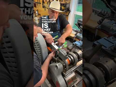 Replacing the drive belt on my old south bend lathe with some urethane band. #machinist #machining