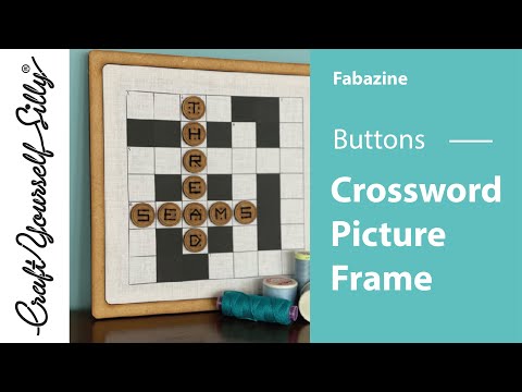 Crossword Picture Frame | Fabazine | Buttons