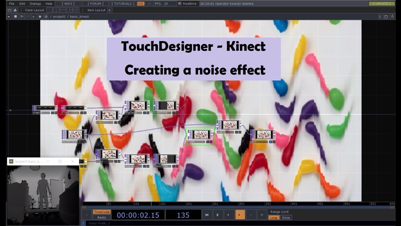 Touchdesigner  - Creating a noise effect with Kinect - Tutorial