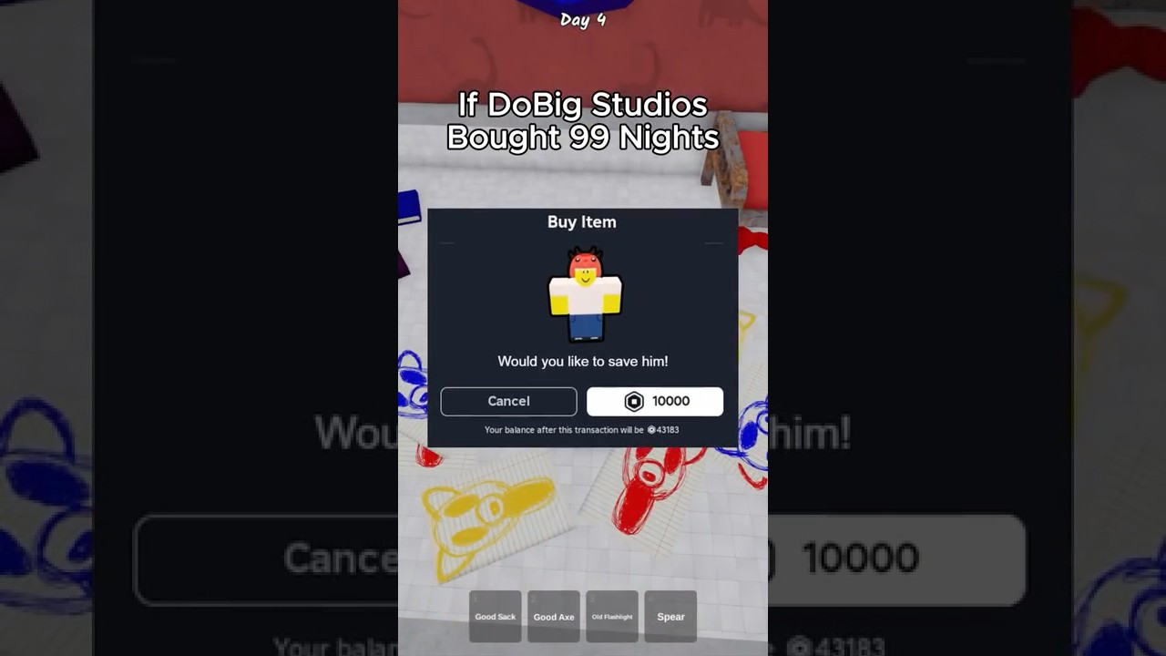 If DoBig Studios Bought 99 Nights in the Forest💀 #roblox #99nightintheforest #shorts