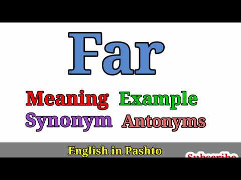 Far Meaning in Pashto @EnglishinUrdu