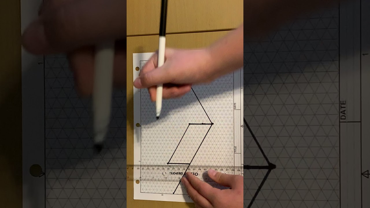 3d drawing on Isometric grid paper