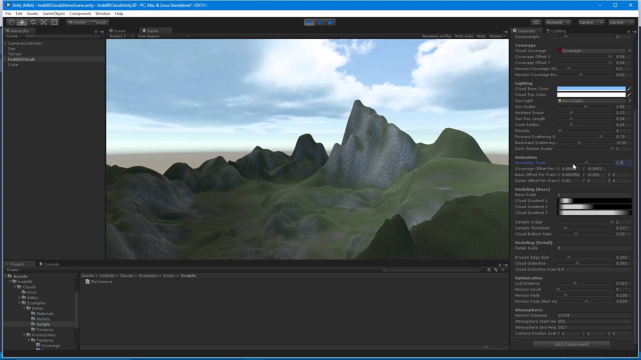 WIP ground shadows for kode80 Clouds