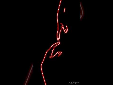 hands neon drawing animation black screen effects || m3_sujata