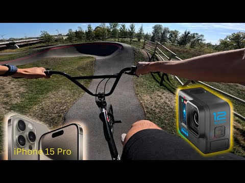 GoPro Hero 12 vs iPhone 15 Pro Camera Test. (TEST POV Footage on BMX)