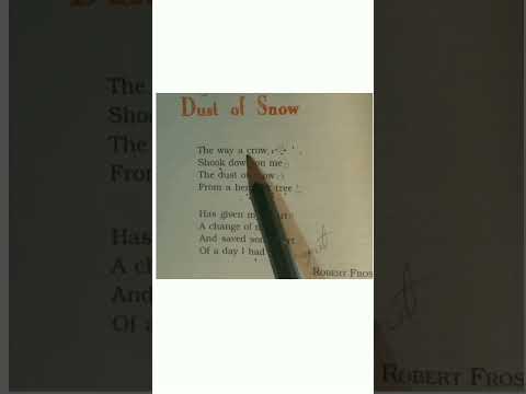 Dust and snow poem . rhyming scheme