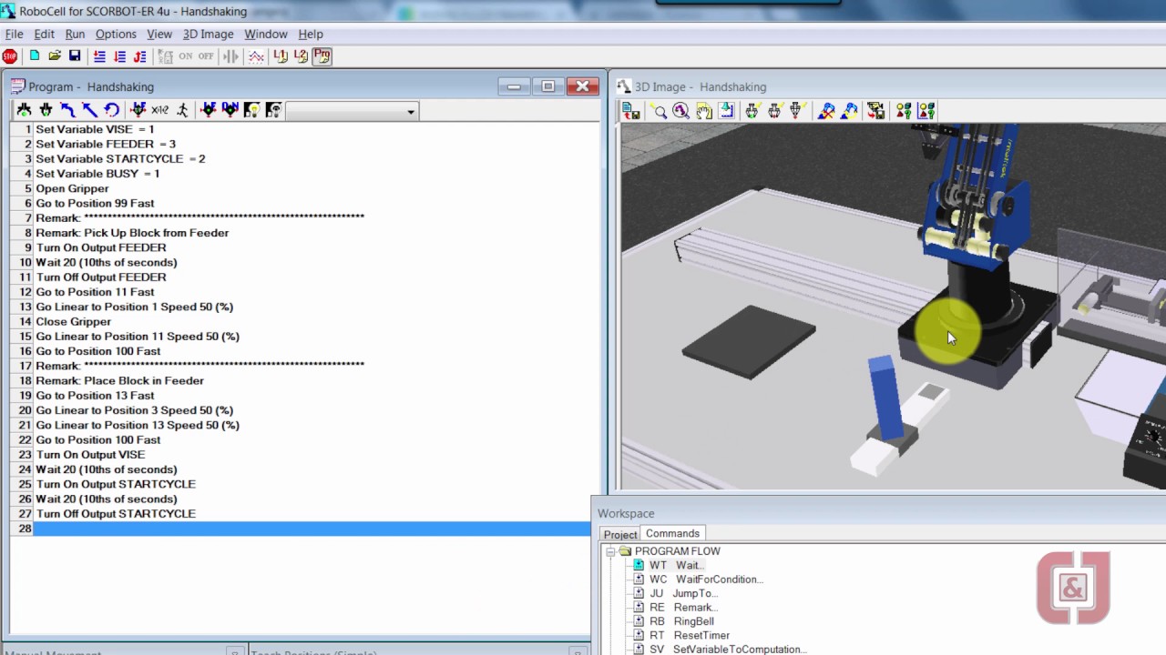 Robocell: Handshaking Program
