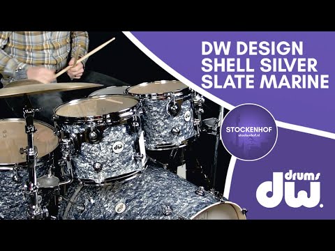 DW Design shells with snare 2023 - Silver Slate Marine (SOUND | Reverb
