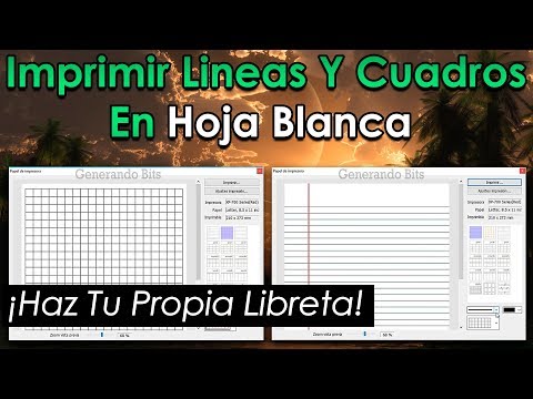 Imprimir tu propia libreta rayada o cuadriculada hoja tamaño carta impresora