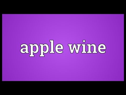 Apple wine Meaning