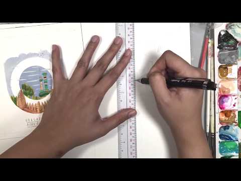 Gouache Lettering - O is for Ouagadougou #The80minproject
