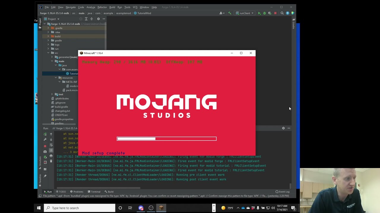 Write Java Source Code to Modify a Mod in Minecraft and Modify Mod Settings